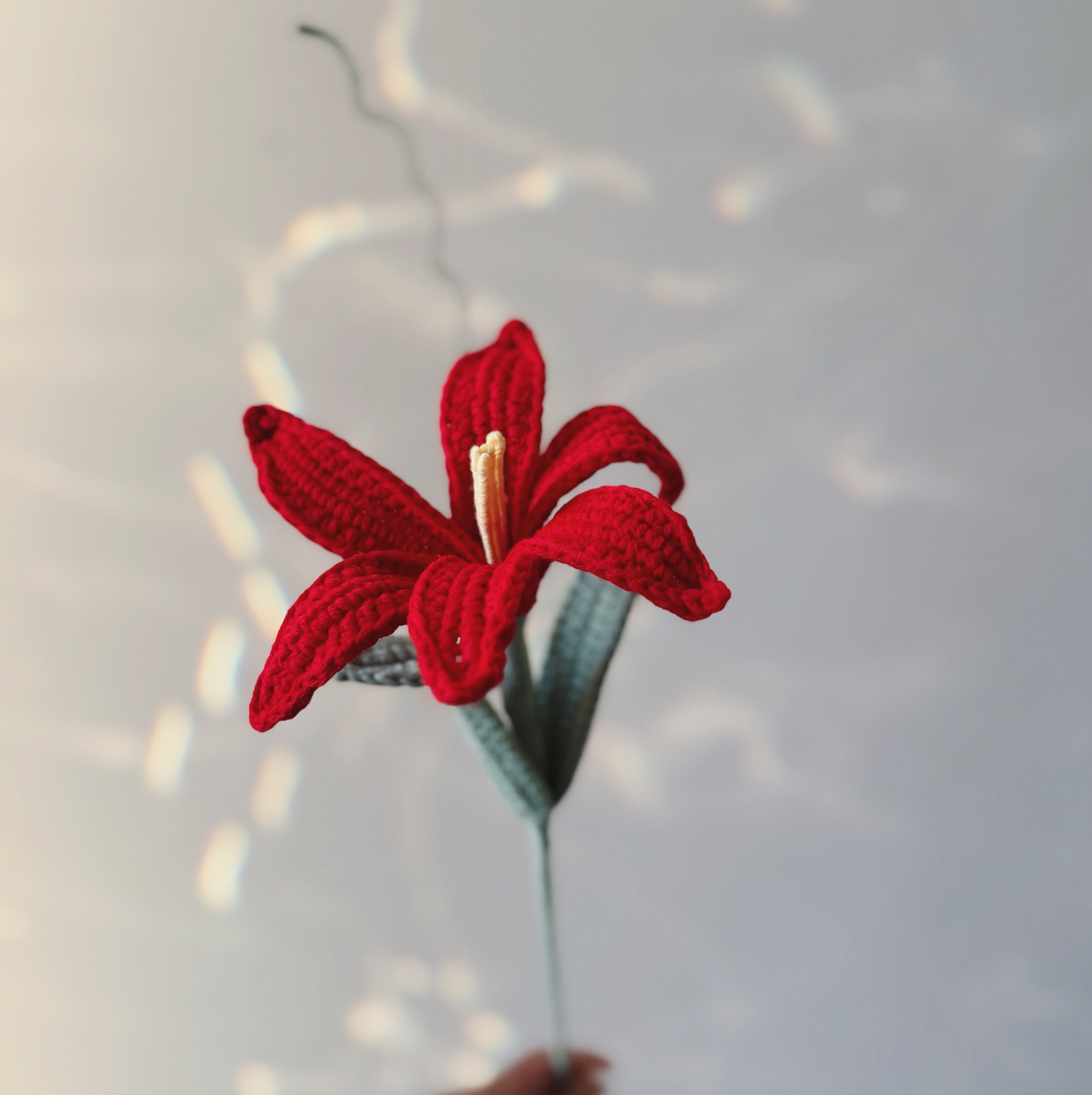 Red Rain Lily – Knit The Duck